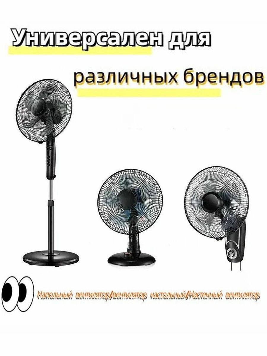 Сменные лопасти вентилятора 5-лопастные, 40 см, усиленные, бесшумные, для напольных/настенных/настольных вентиляторов, с гайками (универсальные)