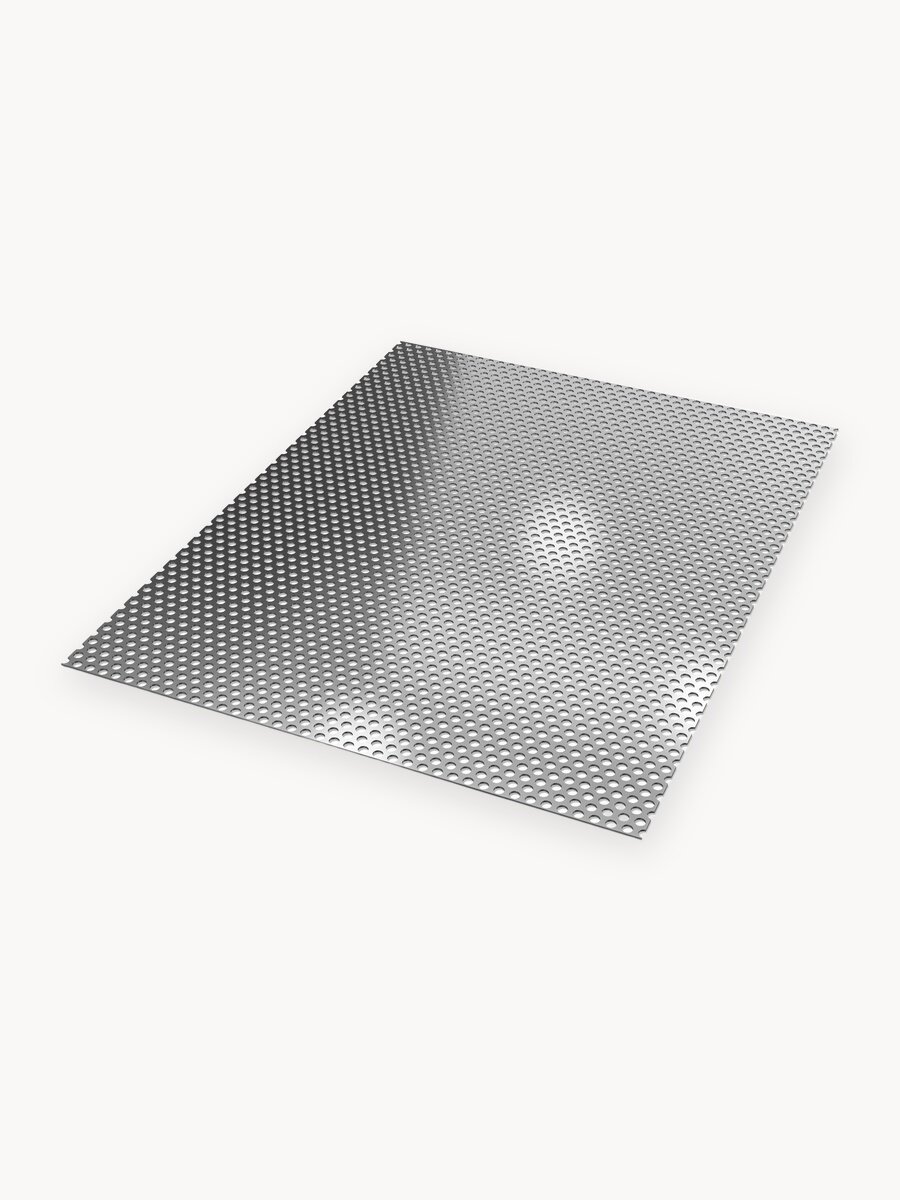 Вентиляционная решетка без рамки лист перфорированный 200х100 (ШхВ) мм металлический неокрашенный сталь ExDe