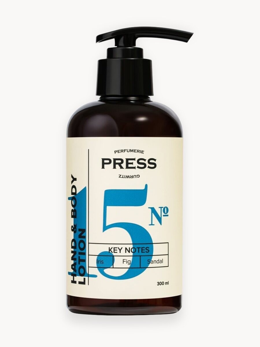 Лосьон для тела и рук увлажняющий №15 PRESS GURWITZ PERFUMERIE 300 мл