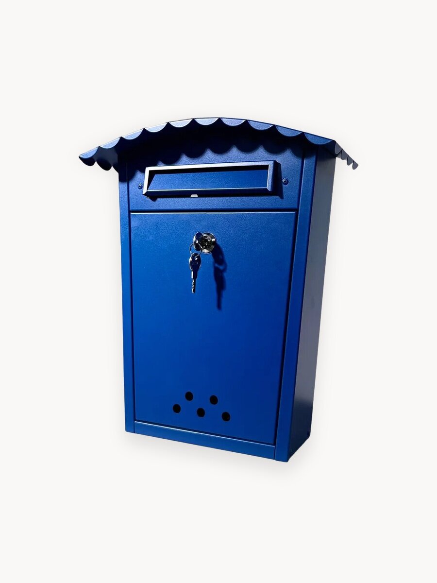 Почтовый ящик уличный металлический на забор, врезной замок, 2 ключа