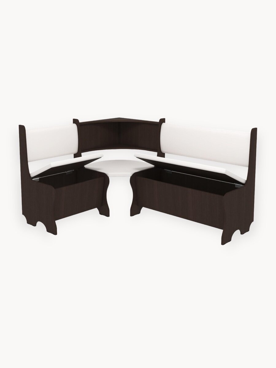 Кухонный уголок Комфорт, цвет венге/белый, ЛДСП, 156х108х90 см