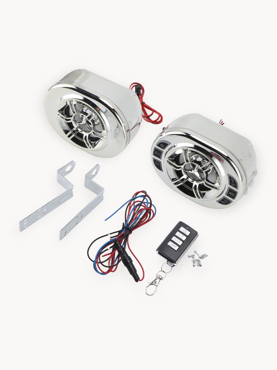 Водонепроницаемые мотоциклетные динамики Bluetooth Бесплатные вызовы Chrome все в одной звуковой системе мотоциклов с дистанционным управлением