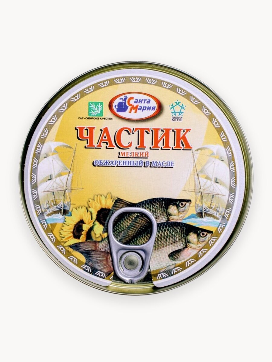 Частик мелкий обжаренный в масле, 170г Санта Мария, (Россия)