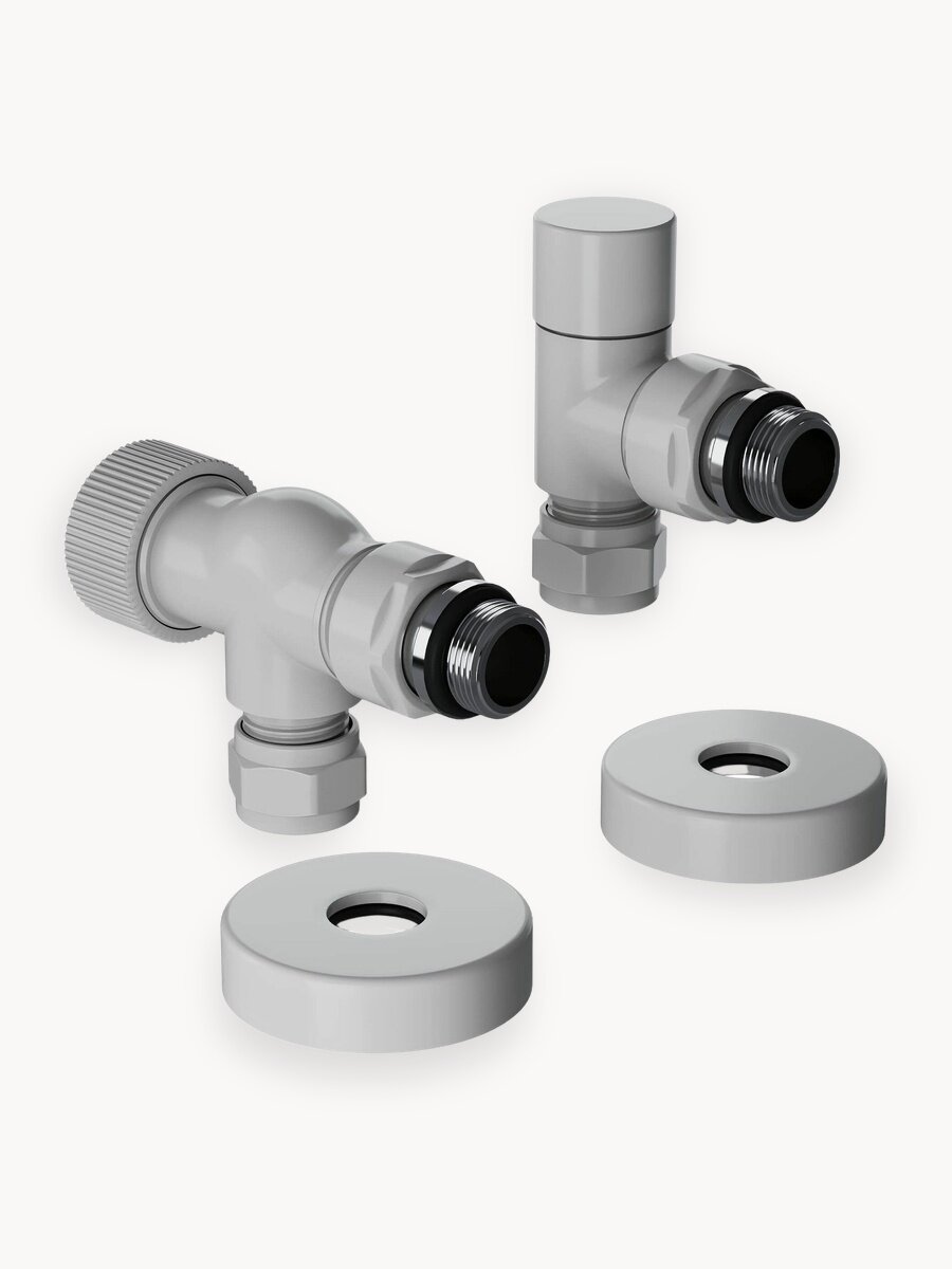 Набор термостатический осевой Royal Thermo Design Pro 15мм М30х1,5 (Белый)