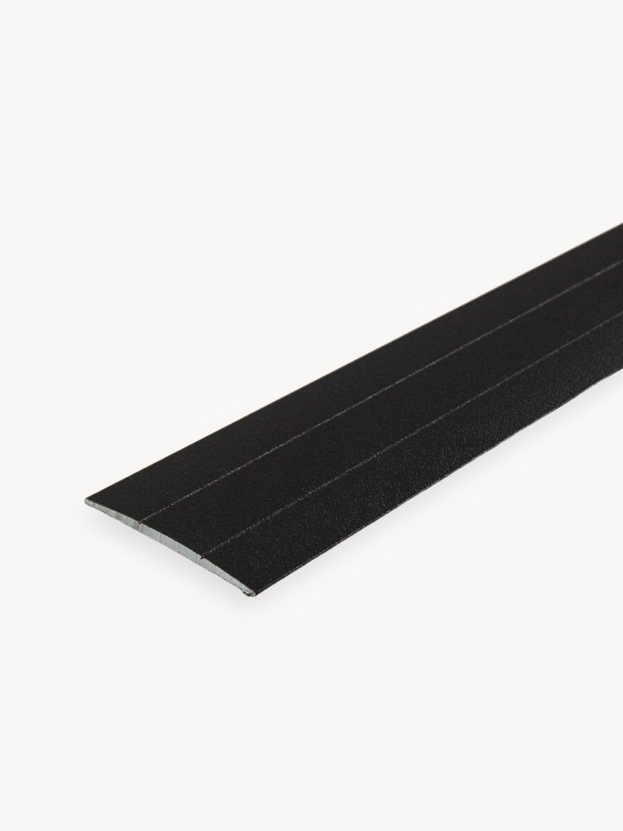 Порог самоклеющийся напольный 36 мм, длина 0,9 м, Русский профиль алюминиевый, черный