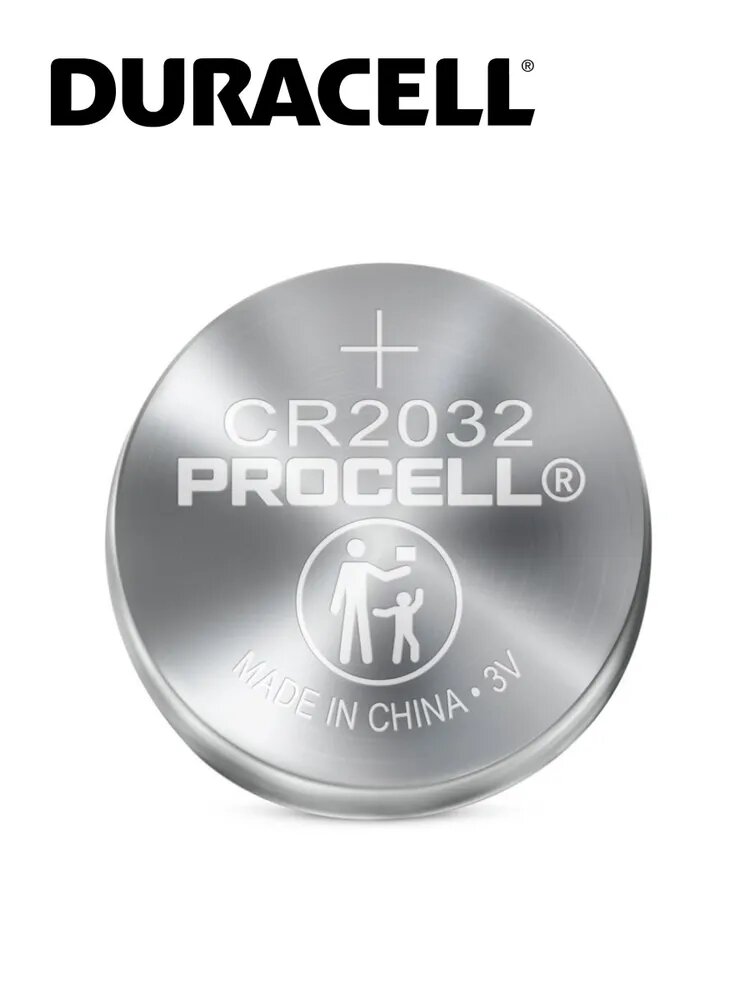 Батарейка DURACELL PROCELL CR2032 BL5 (5) шт. в блистере, литиевая — фото 1