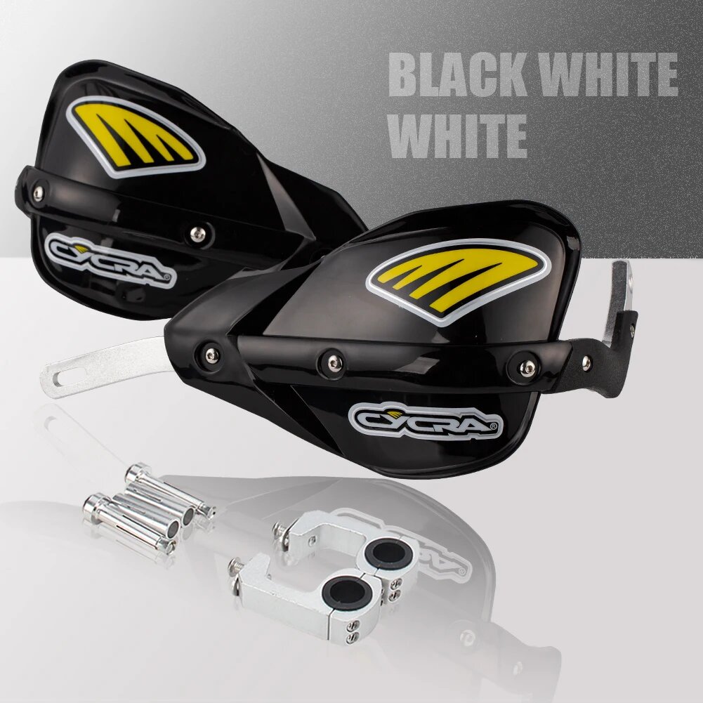 Защита рук мотоцикла черная CYCRA Black White 22-28 мм