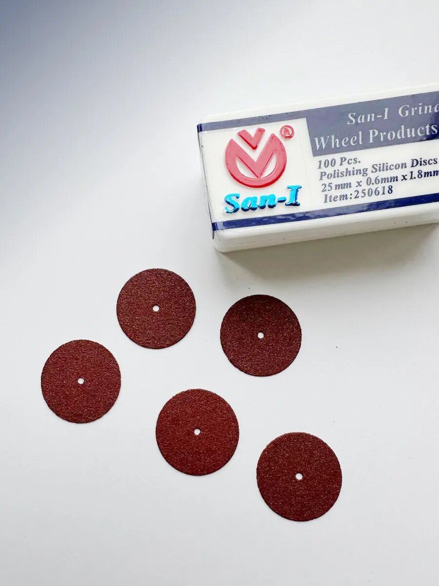 Диски полировальные San-I, для стоматологии, смола, 25мм, 5шт