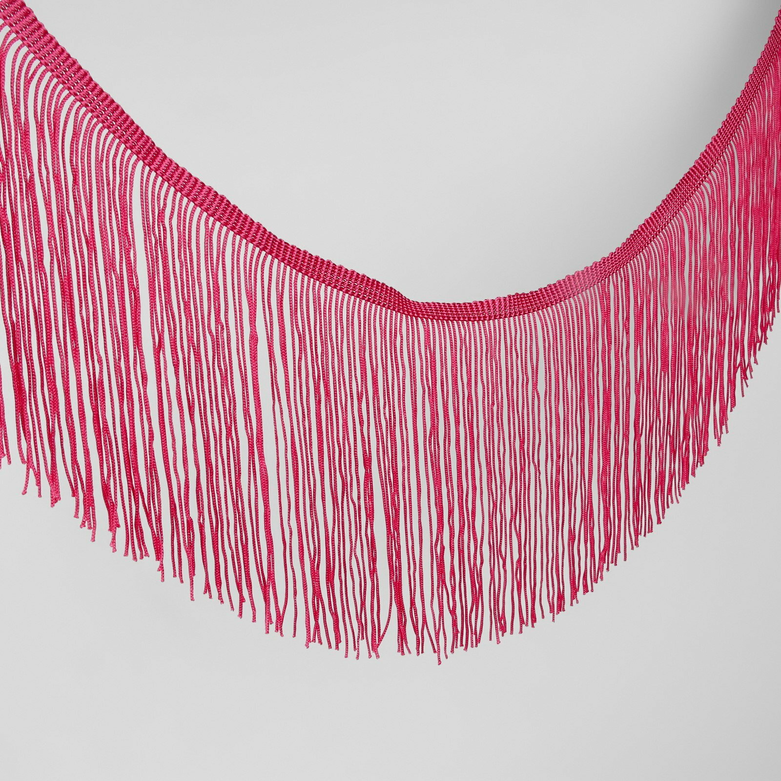 Тесьма декоративная "Бахрома", 15 см, 5+-0.5 м, розовая, тип: бахрома