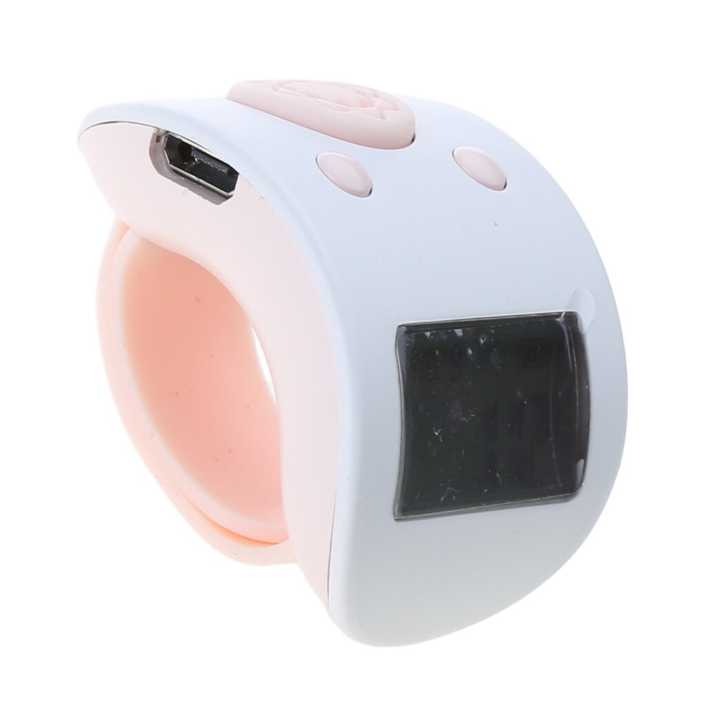 9-Канальный Кольцевой Счетчик-Кликер с Кольцевым Поясом Из Пищевого Силикона Clear NightsLight Screen для Упражнений по Медитации