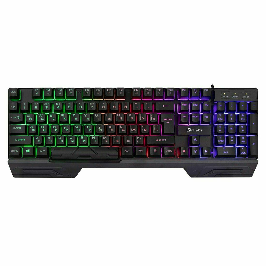 Клавиатура Oklick 709G, USB, черный тип подключения: проводная, интерфейс: USB-test