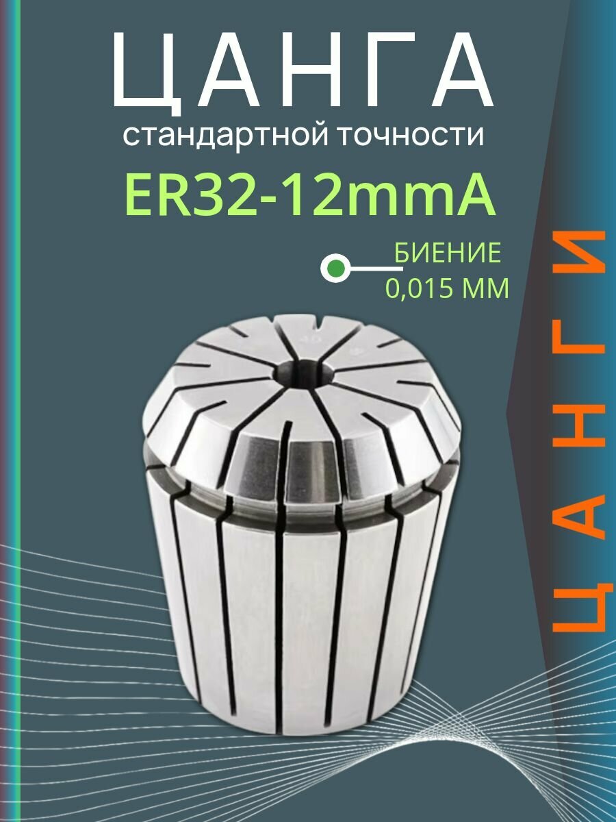 Цанга ER32-12mmA с биением 0,015