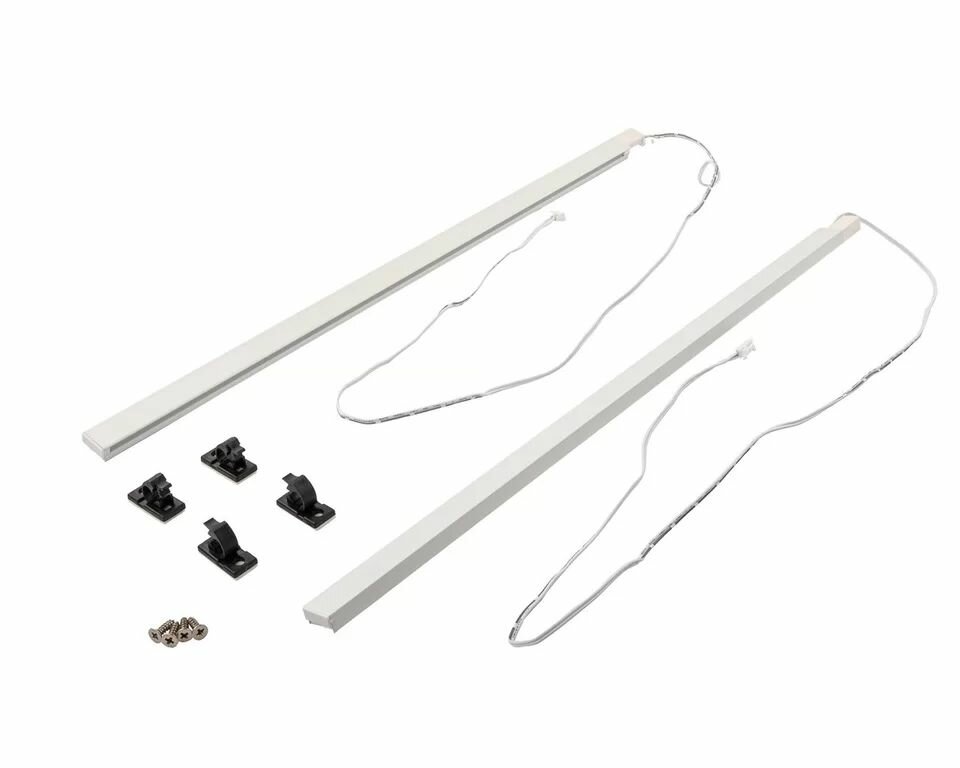 Комплект LED-подсветки ALPHALUX для ящика CRYSTAL с металлической боковиной длиной 500 мм (2 ленты, 4 крепления), белый