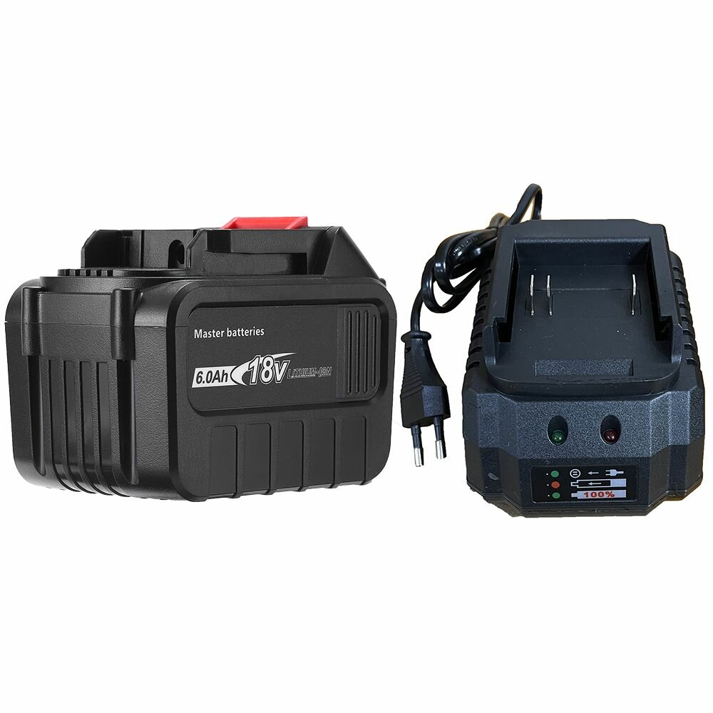 Перезаряжаемая aккумулятор 18V/21V 6.0Ач для инструментов: Гайковёрт, Шуруповёрт, УШМ, перфоратор, цепная пила