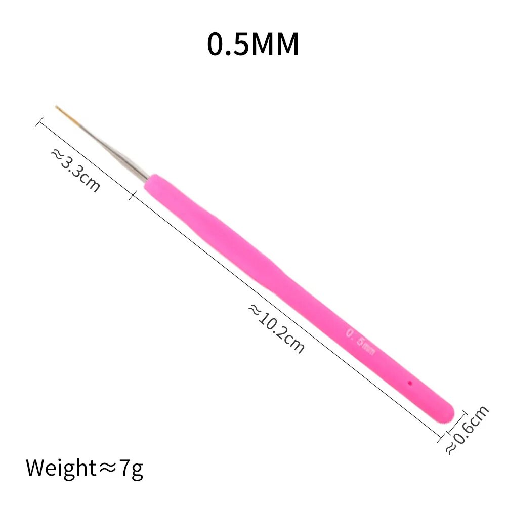 Крючки для вязания 0,5-2,8 мм Розовый, 0.5MM