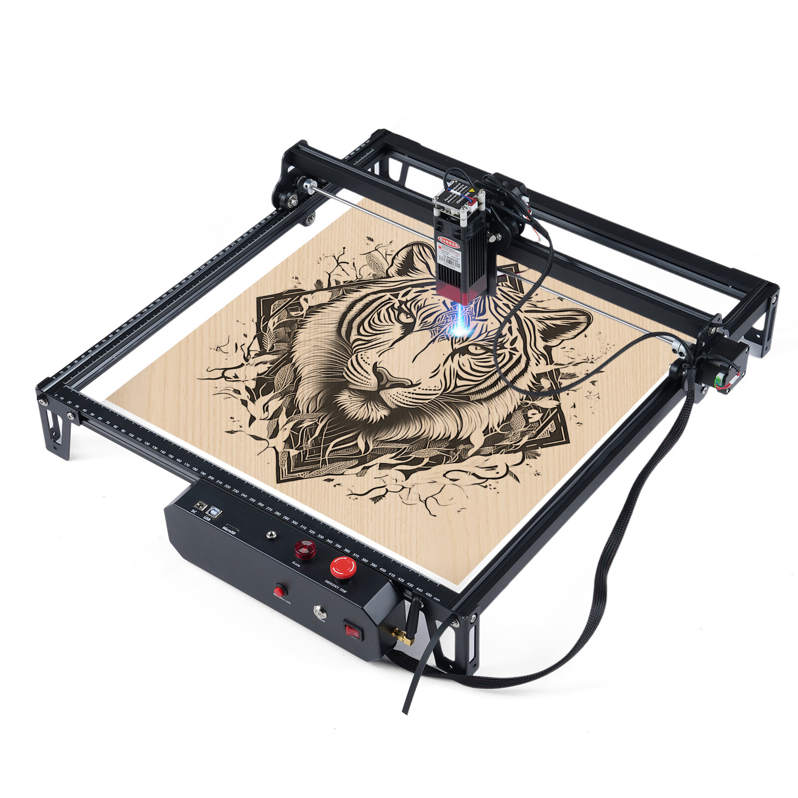 Лазерный гравер T5 5 Вт – компактное решение для гравировки по дереву, коже и акрилу (400×400 мм)