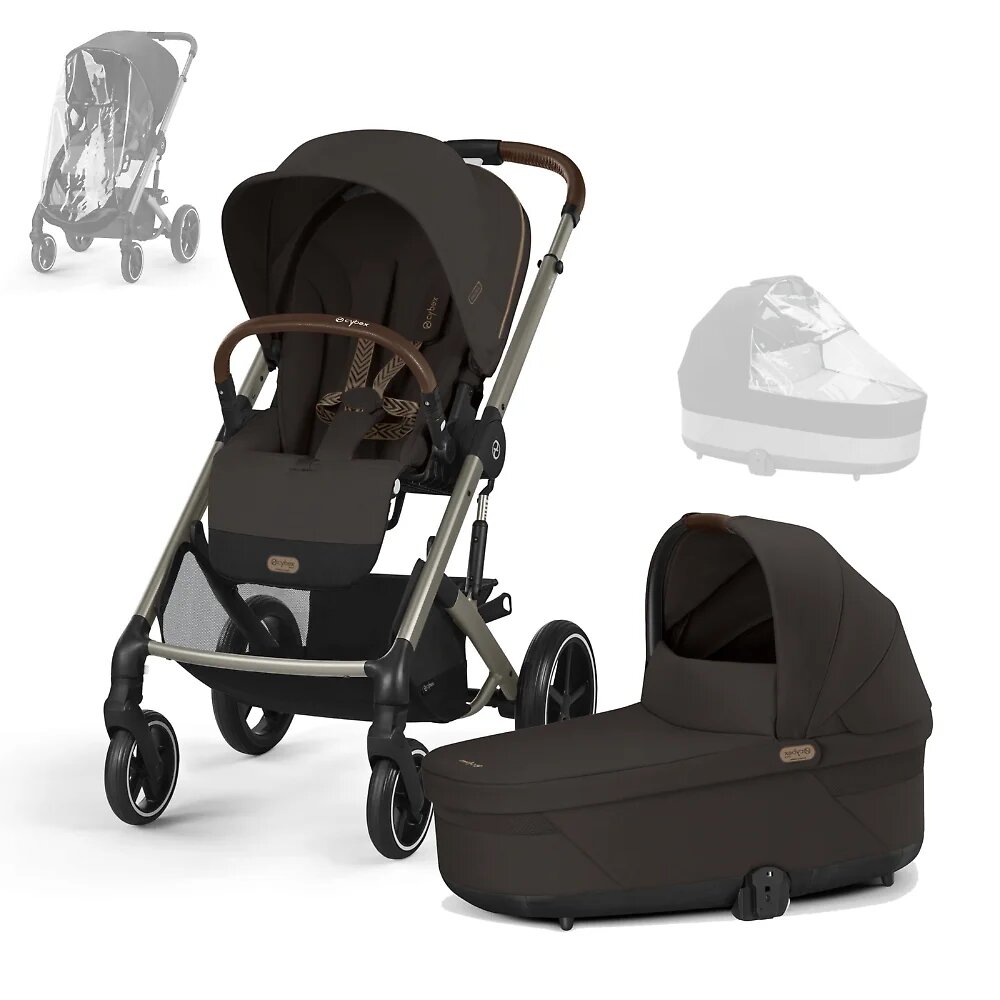 Детская коляска 2в1 Cybex Balios S Lux, цвет Chocolate Brown TPE RC & CRC / 2025 (Шоколадный)