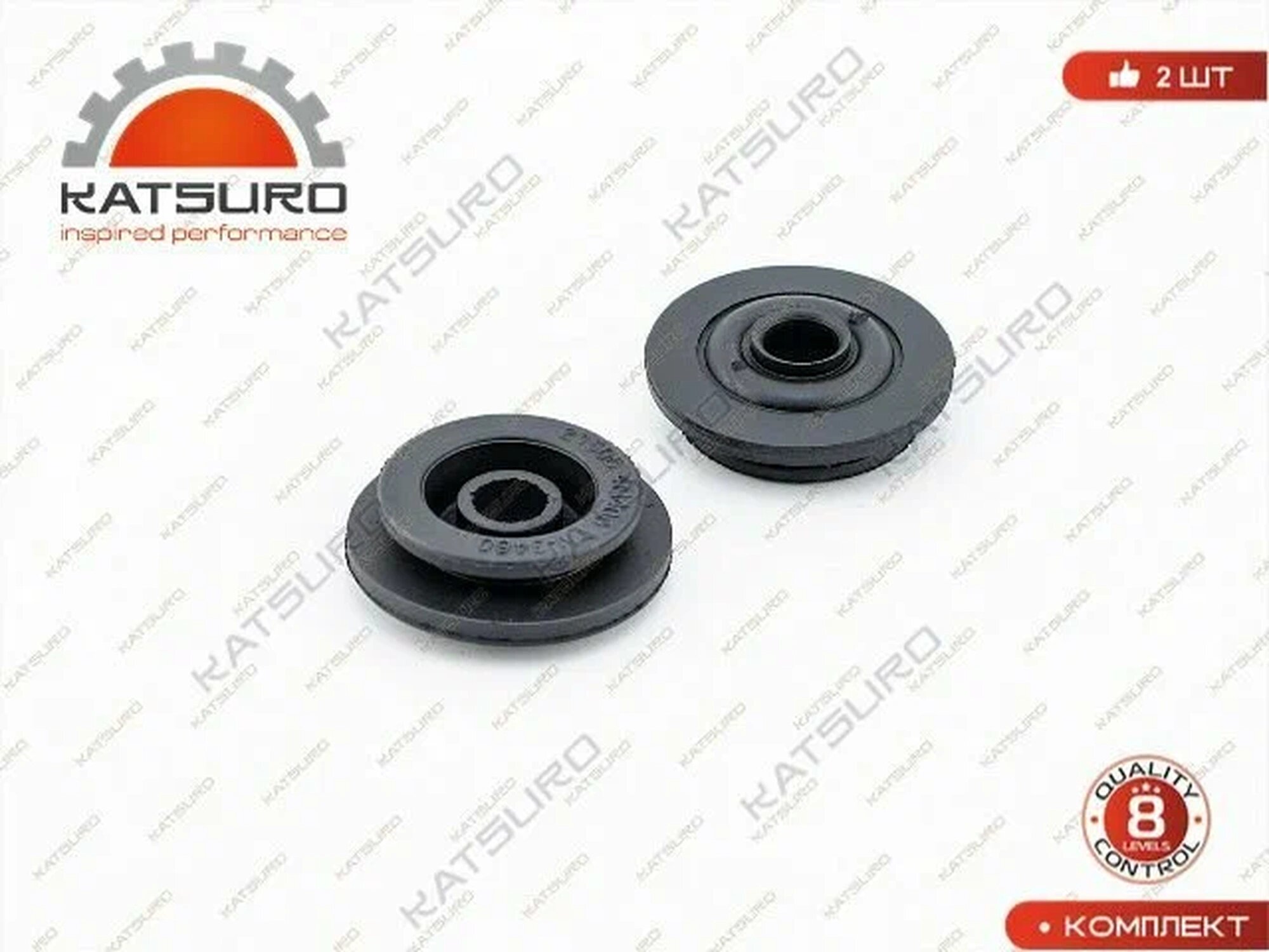 Втулка крепления радиатора верхняя Комплект 2шт для Nissan, Renault, KATSURO KAT138RA