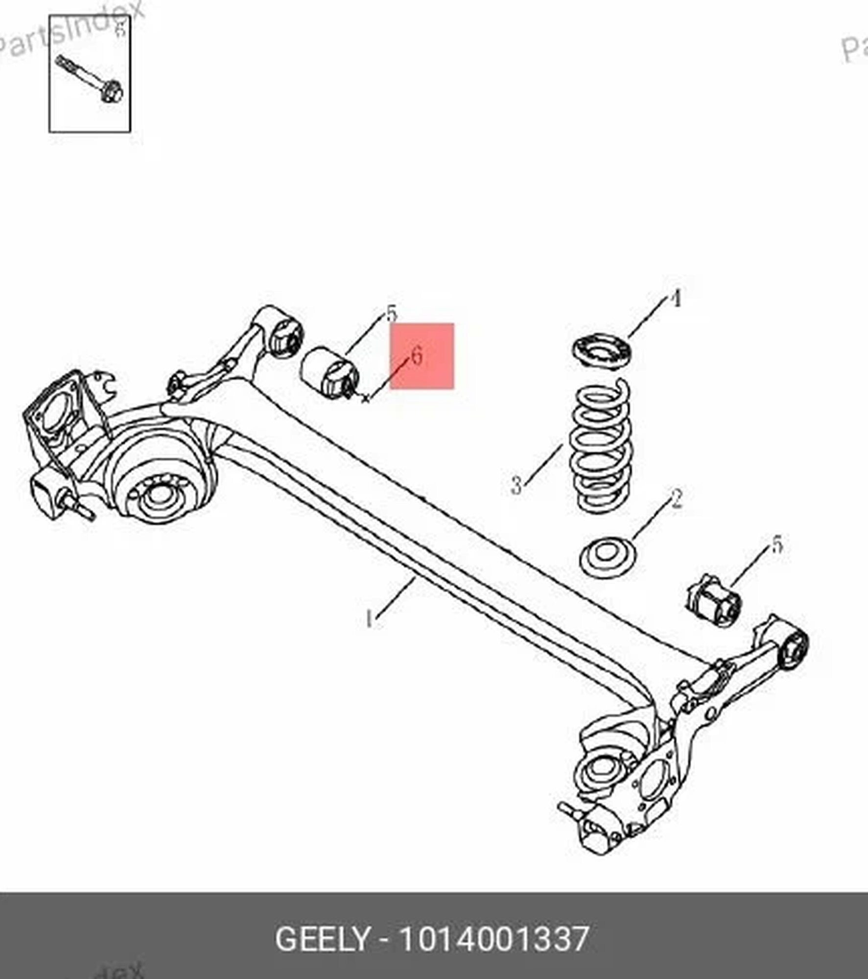 Шестигранный болт с шайбой NO. 14013, GEELY 1014001337