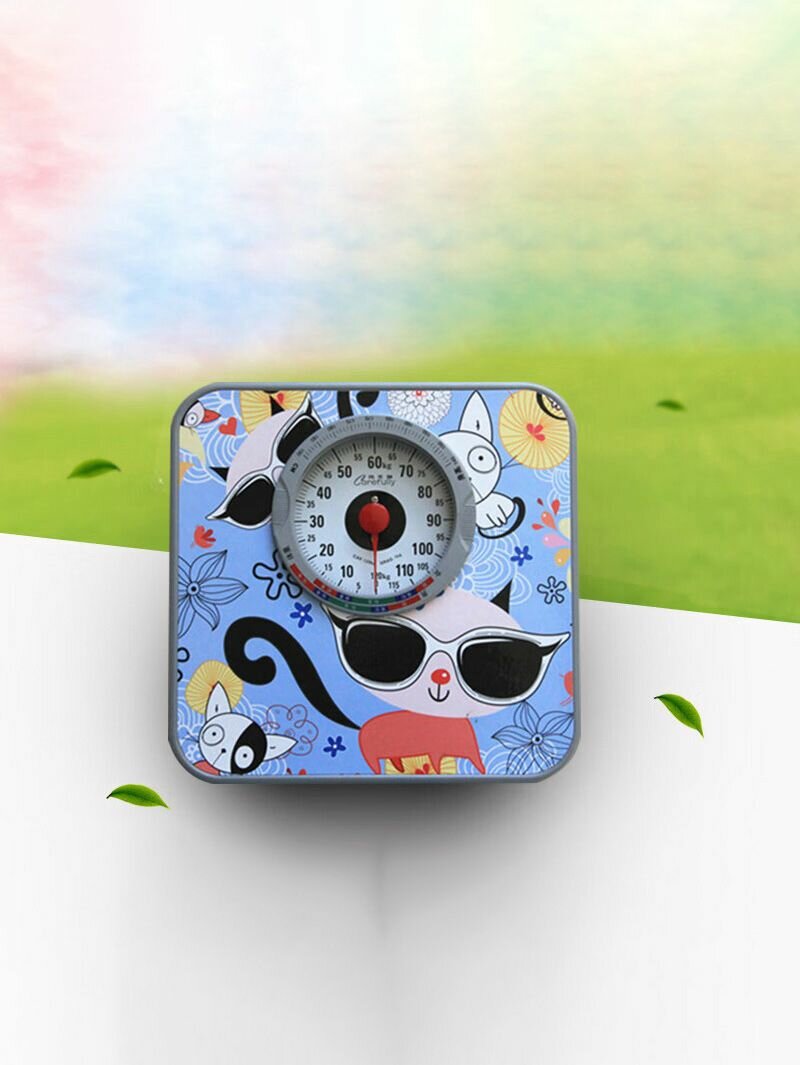 Весы напольные, механические, AMATO, голубые, 120кг, 26х26см