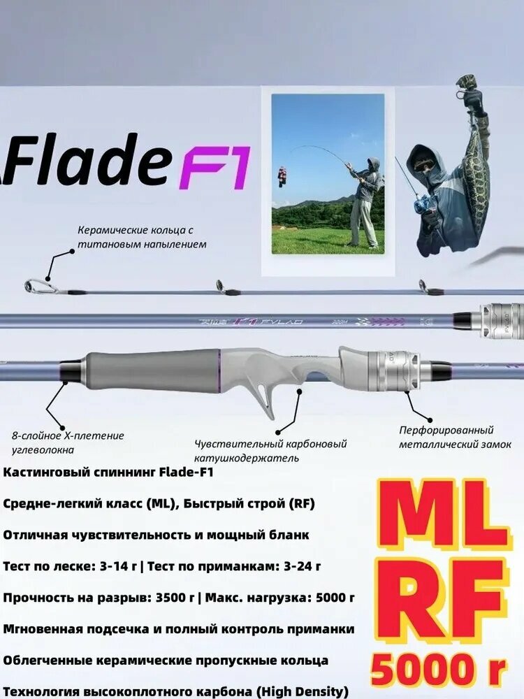 Xiaomi YouPin Спиннинг, рабочая длина: 210 см , до 5000 гр