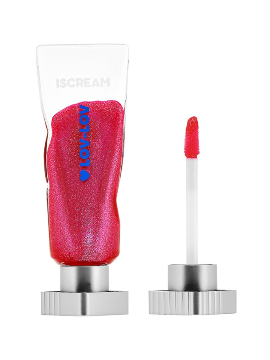Блеск для губ ISCREAM коллекция LOV-LOV, тон 05, с глиттером