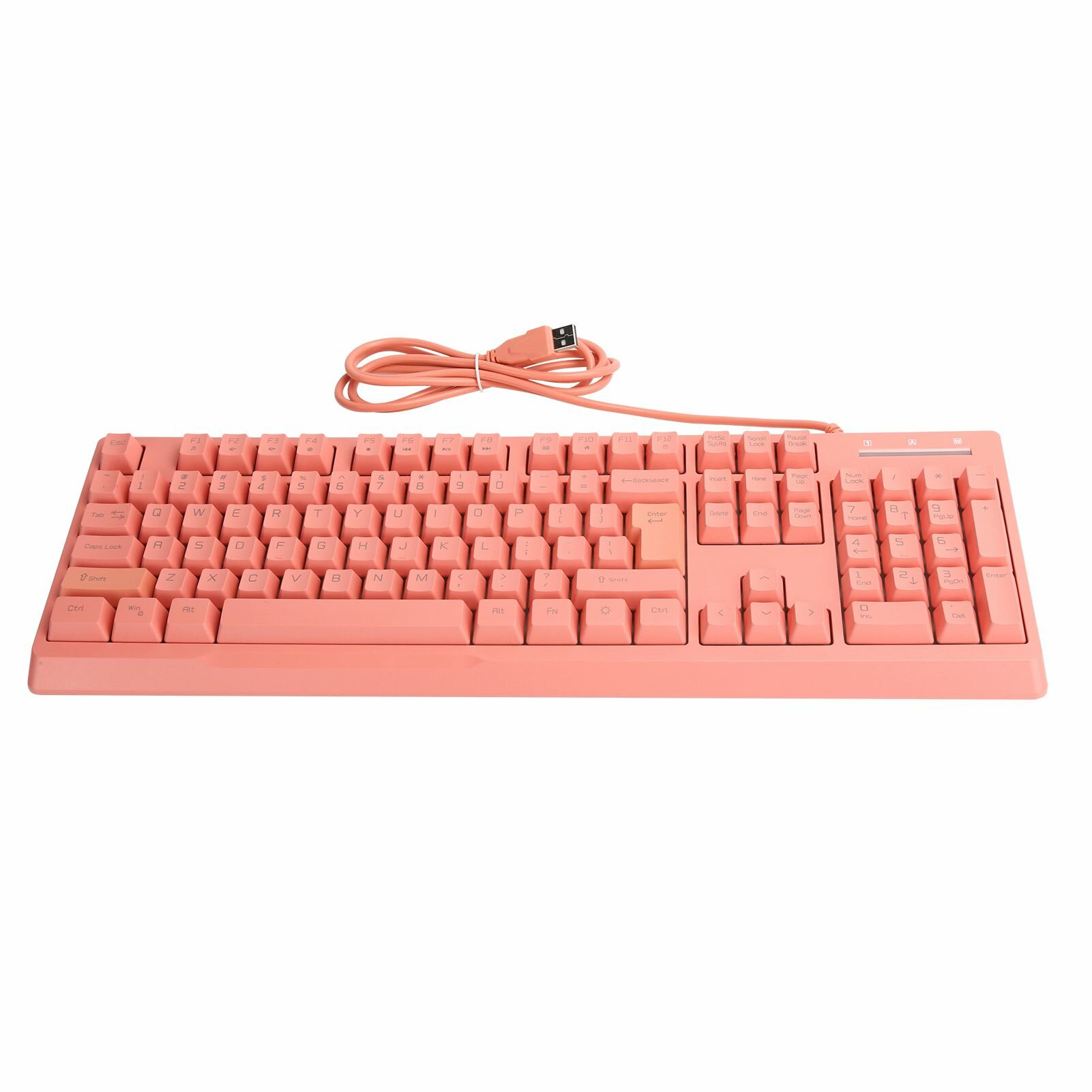 Клавиатура 104 клавиши Проводная RGB подсветка Офис Дом Игры STK090 Розовый