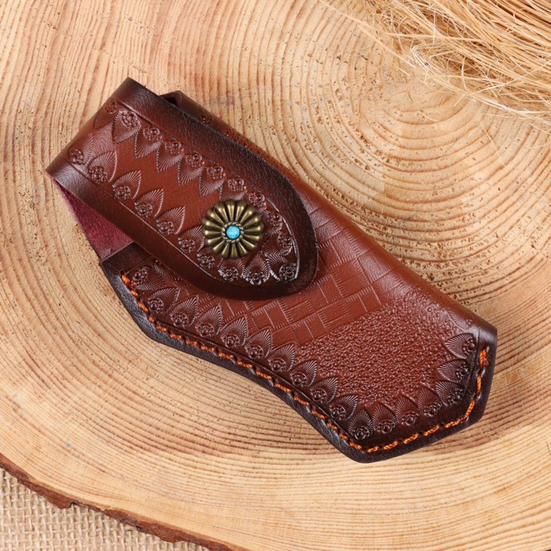 Ножны - чехол для ножа, под нож до 12 х 4,5 см, цвет коричневый