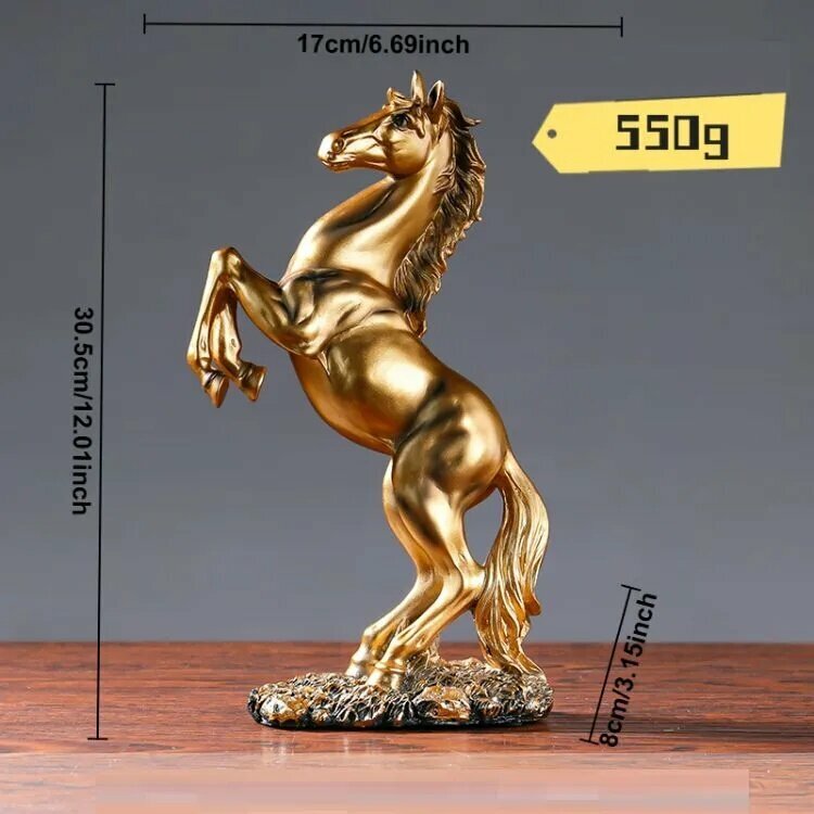 Статуэтка лошади декоративная интерьерная керамическая или металлическая 25 см сувенир