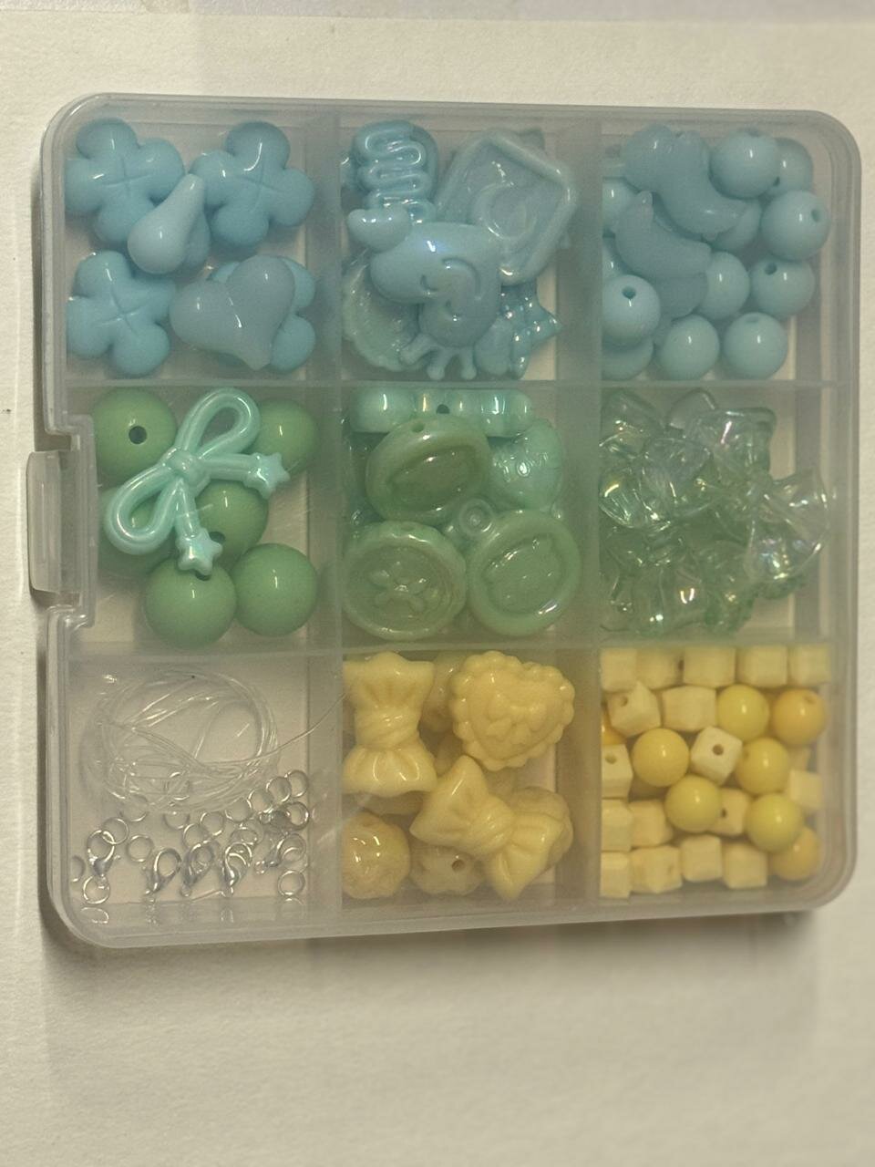 Набор бисера для рукоделия, пластик, разный размер, цвет и форма