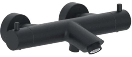 Термостатический смеситель Paffoni Light LIQ022NO настенный, черный, матовый, латунный, без лейки