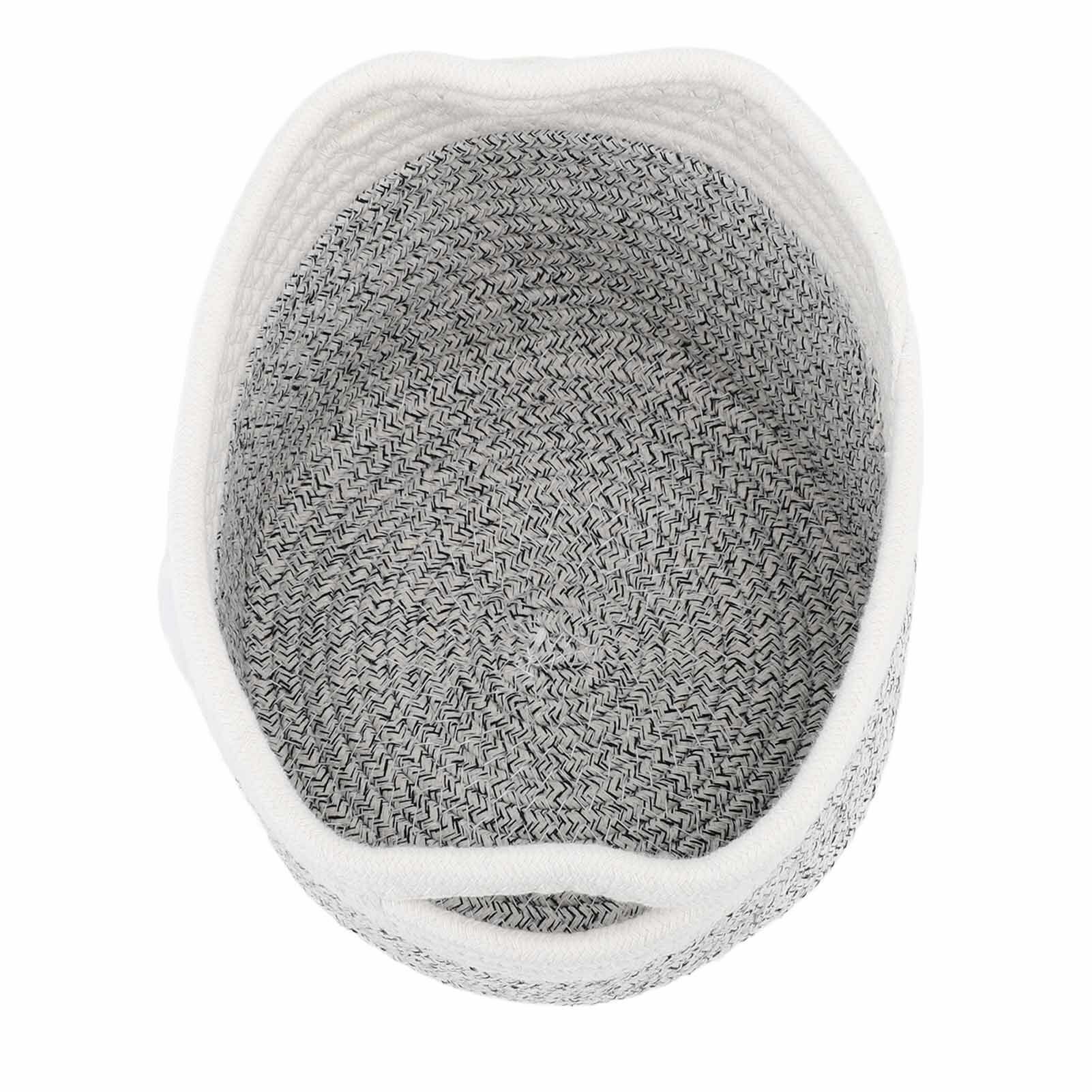 Складная корзина для белья Многофункциональная большая вместительная тканая складная корзина для белья из хлопка и льна для домашней спальни Белый, серый 30x25 см / 11,8x9,8 дюйма