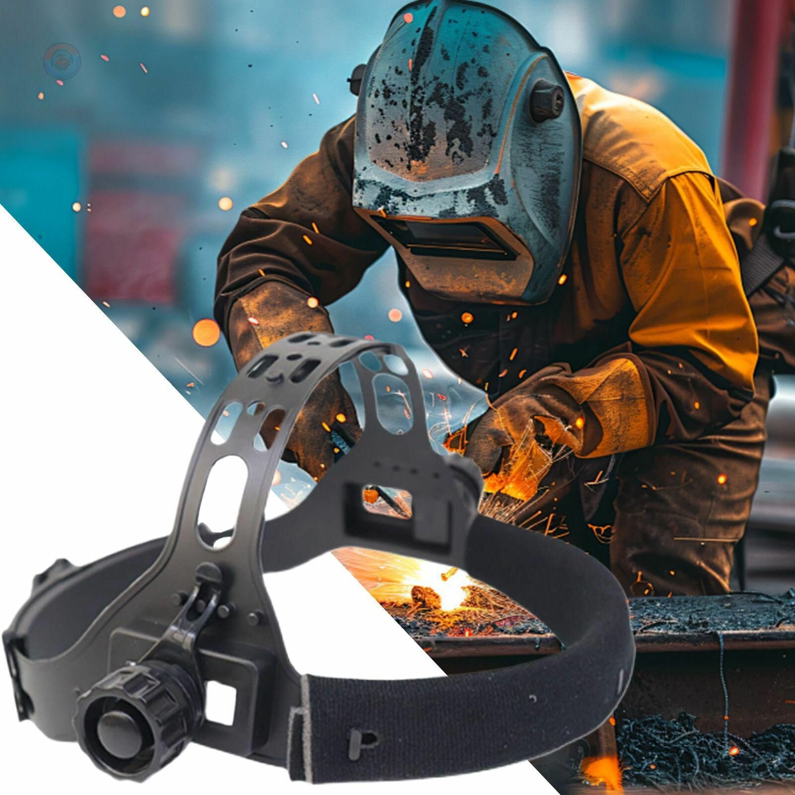 Подголовник для сварочной маски, регулируемая ABS-держалка с квадратным креплением, универсальная сменная деталь для сварщика, комфортная посадка и стабильность