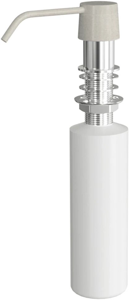 Дозатор для жидкого мыла Florentina Рондо 703.727.0000.104 300 мл, встраиваемый, для кухни, хром/бежевый