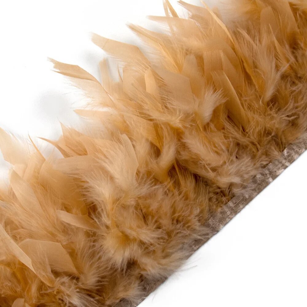 Декоративные перья индейки 2 м Бежевый, Coffee