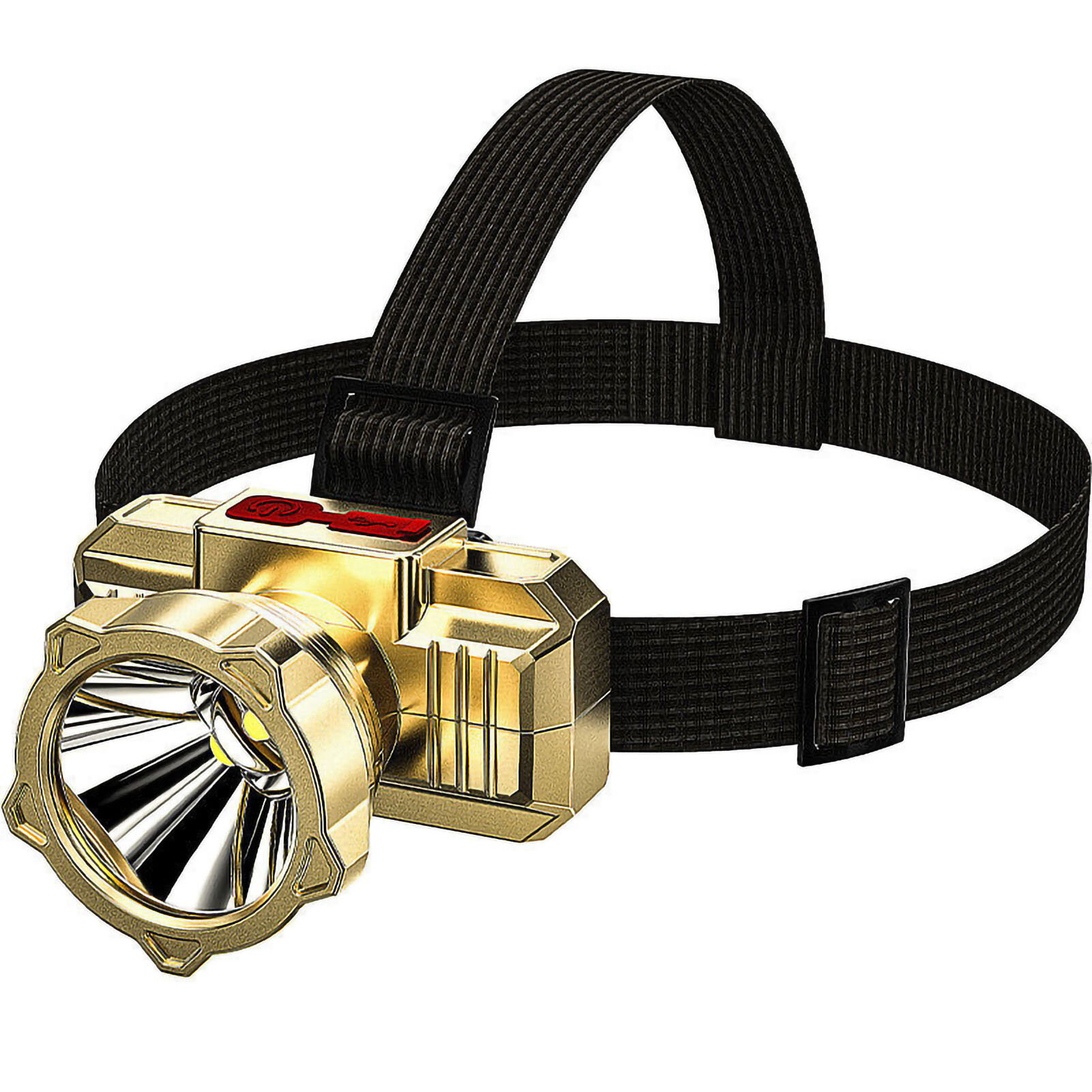 Светодиодная лампа с высокой яркости USB -зарядная головка Водонепроницаемая портативная мини -фонарика фонаря для наружного черного и золотого (с кабелем зарядки батареи и зарядки USB)