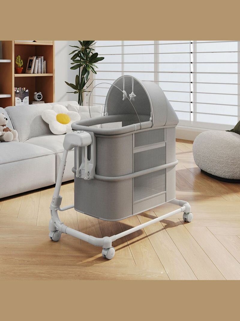 Кровать детская 51х90х66 см, светло-серый