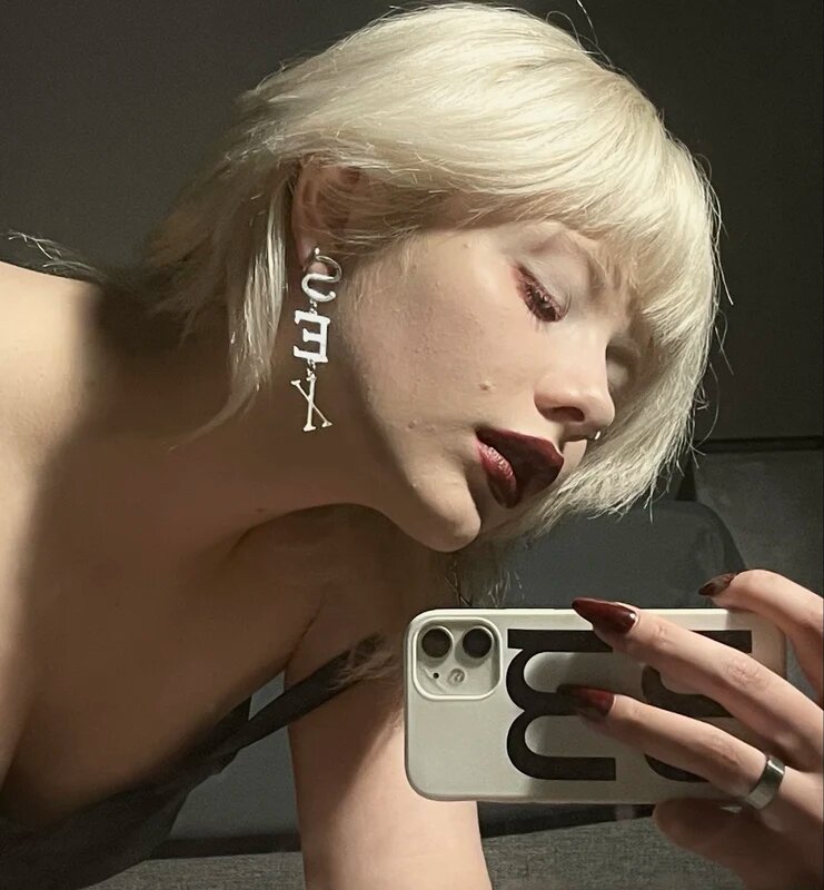 Серьги двусторонние