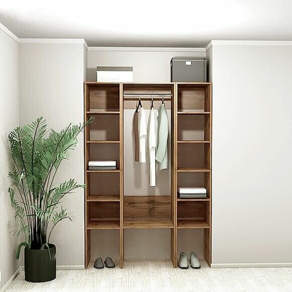 Гардеробная система Комплект стеллаж Модус № 15 140х40х208,4 см Дуб Вотан