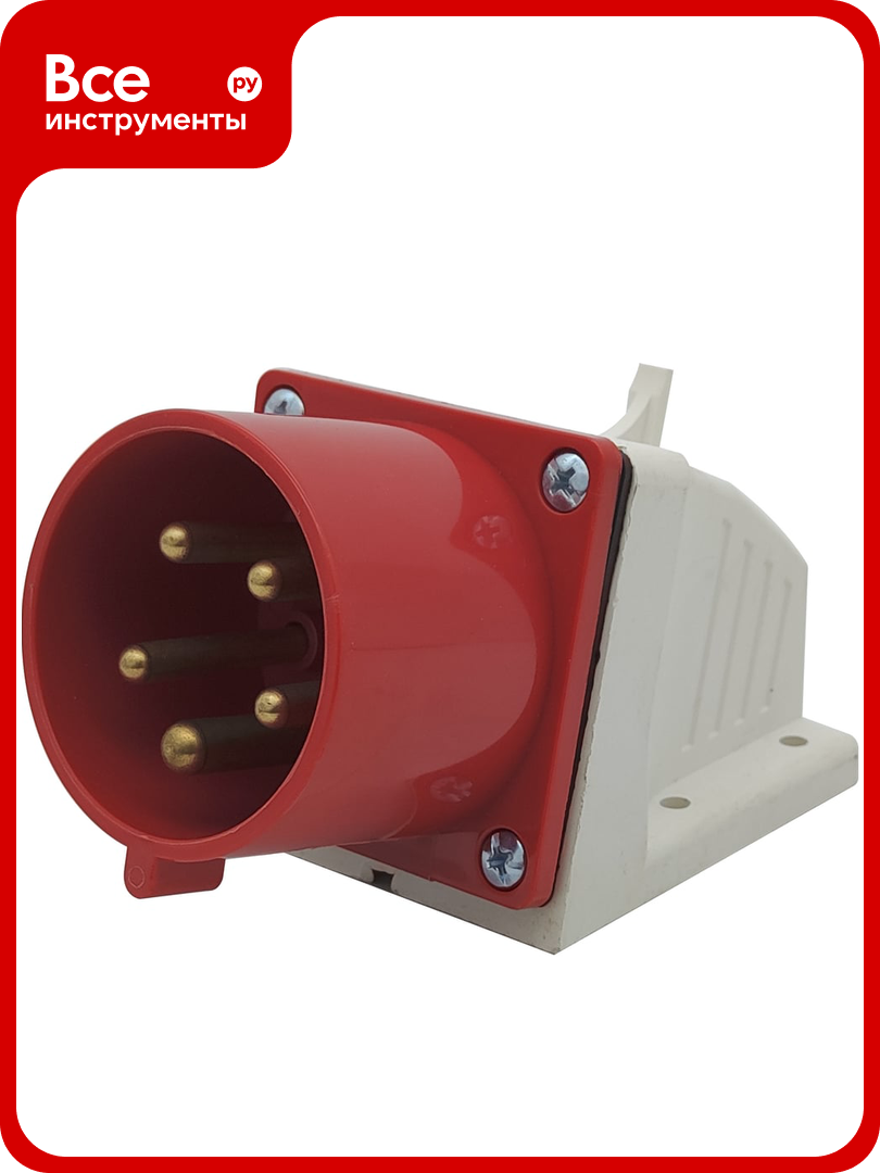 Стационарная вилка ANDELI AM-525 32A 380В~415В 3P+N+E IP44 ADL13-051