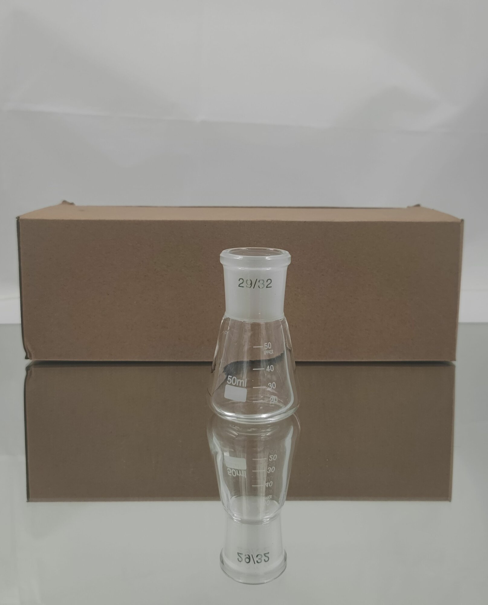 Колба коническая КН-1-50-29/32 Упаковка 12 шт Боросиликатное стекло 3.3