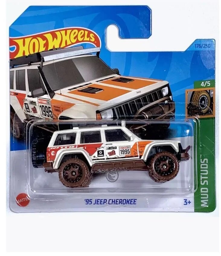 Машинка Hot Wheels Treasure Hunt 95 Jeep Cherokee / HW MUD STUDS / Хот Вилс, limited edition