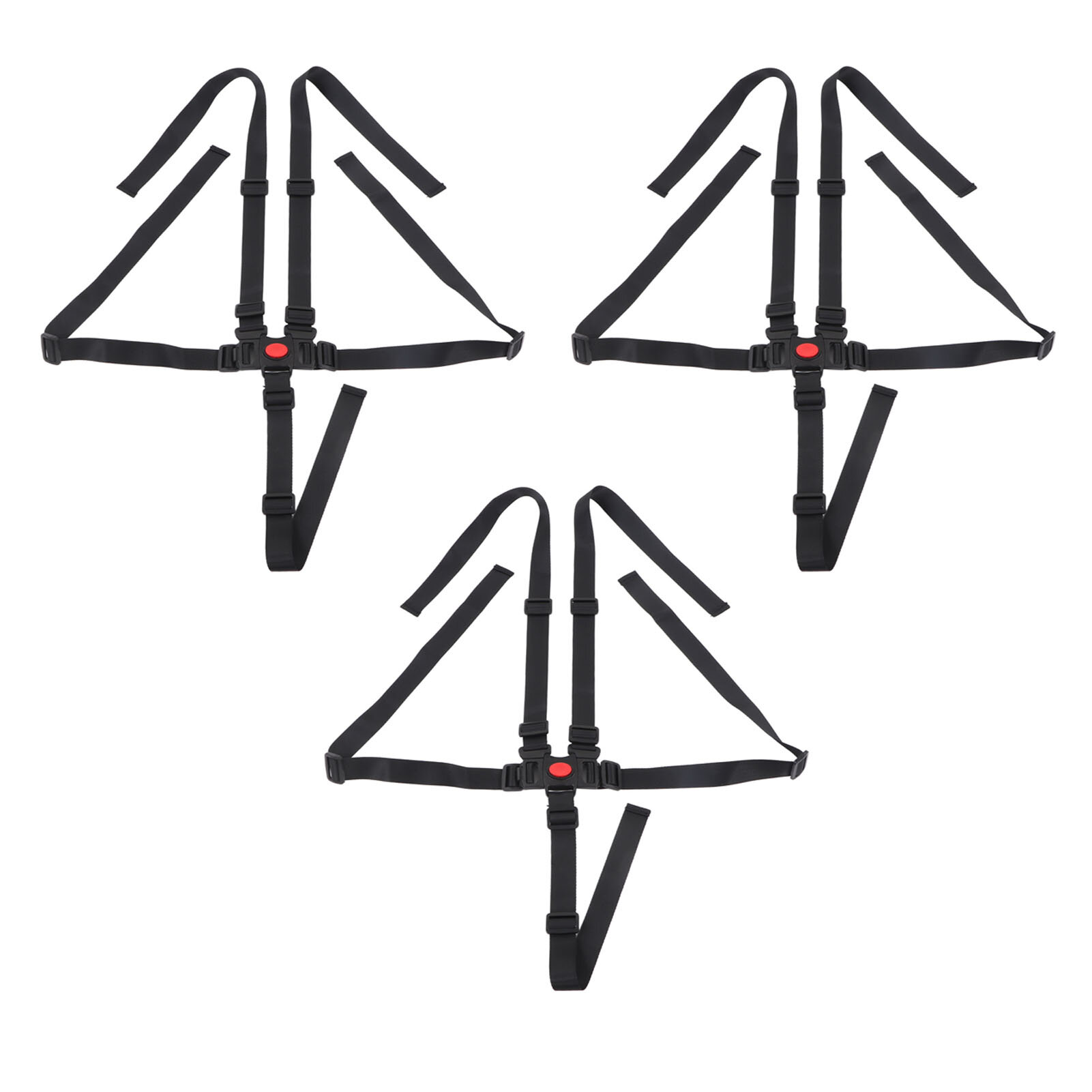 3 комплекта 5-точечных ремней для стульчика, сменный детский ремень безопасности, защитные ремни для детской коляски