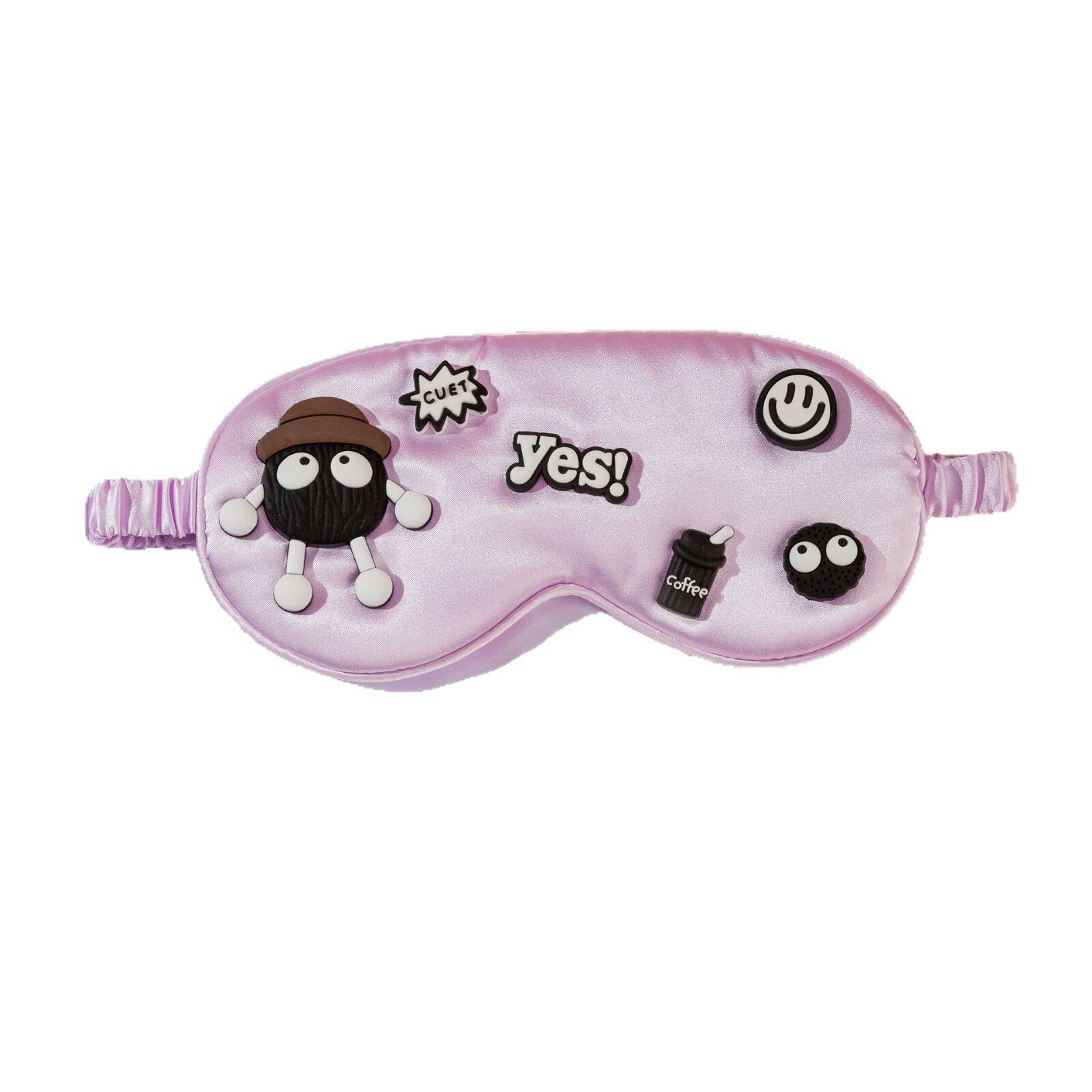 1 шт. Милая мультяшная маска для сна, мягкая повязка на глаза с надписью «ДА!» и кофейным принтом, удобная маска для сна, дремоты и путешествий, уютная и забавная повязка на глаза для детей и взрослых