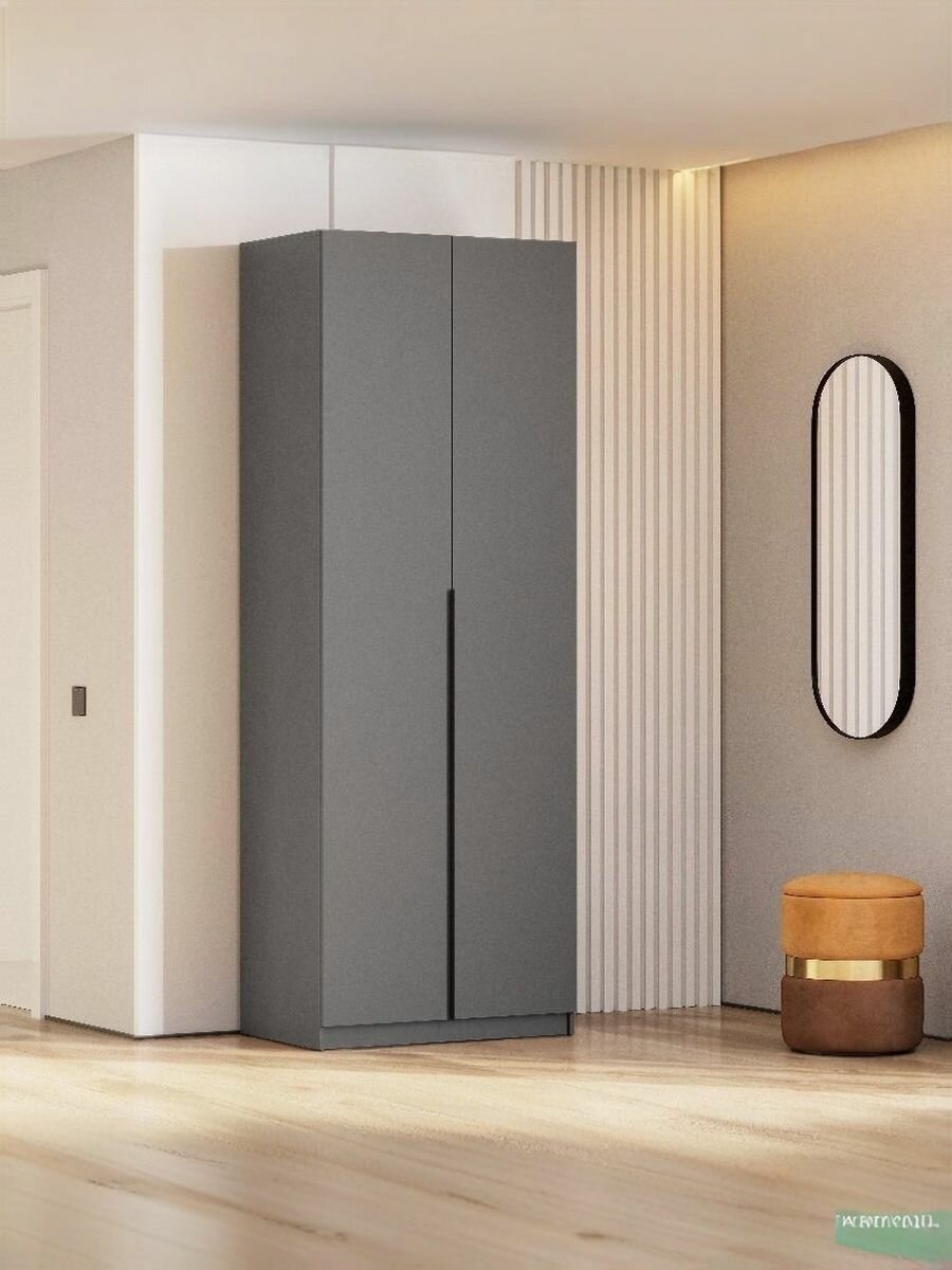 Шкаф 80 см Графит, гардеробная система Ш5