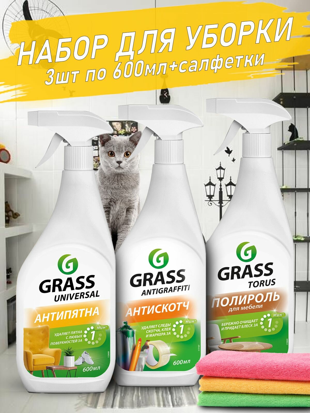 Набор бытовой химии для уборки дома
