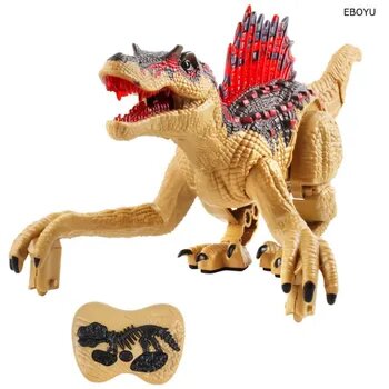 Динозавр с дистанционным управлением EBOYU Simulation RC Spinosaurus 2,4 ГГц шагающий робот- со светодиодной подсветкой и ревом