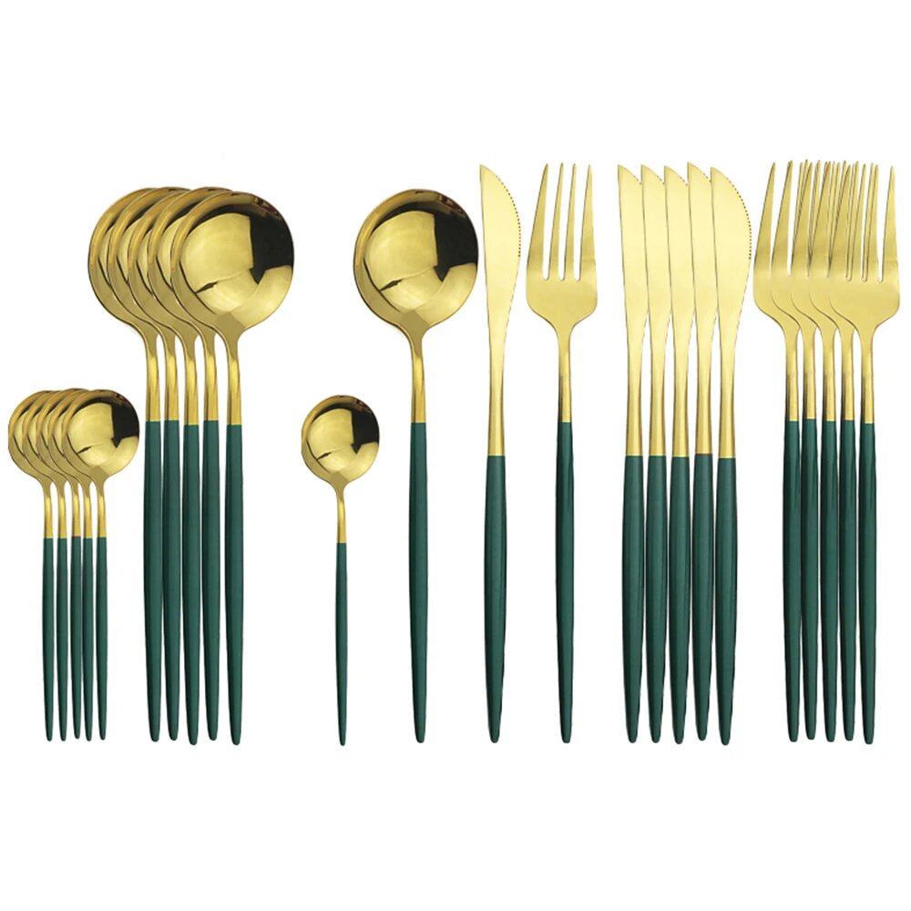 Набор столовых приборов Green Gold, 24 шт.
