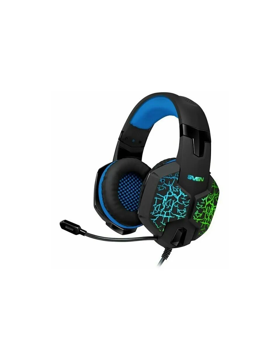 Наушники с микрофоном AP-U980MV черный/синий