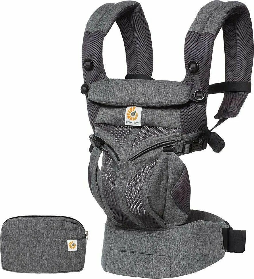 Эргорюкзак- хипсит для малышей от 0 / Ergobaby OMNI 360 Cool Air Mesh - Classic Weave/ сумка рюкзак для мамы